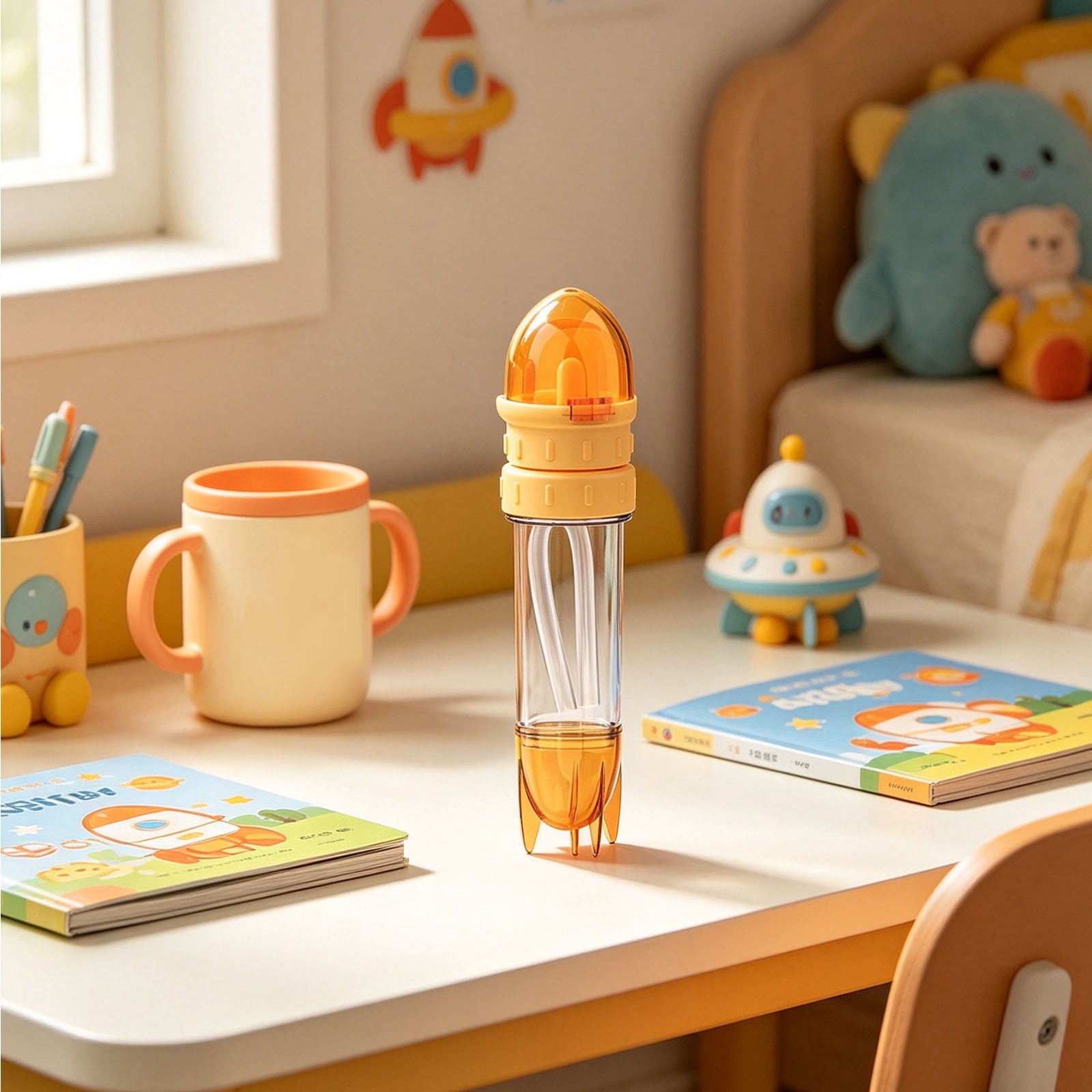 Portable Water Bottle Adapter with Straw Lid | 2-in-1 Reusable Bottle ...