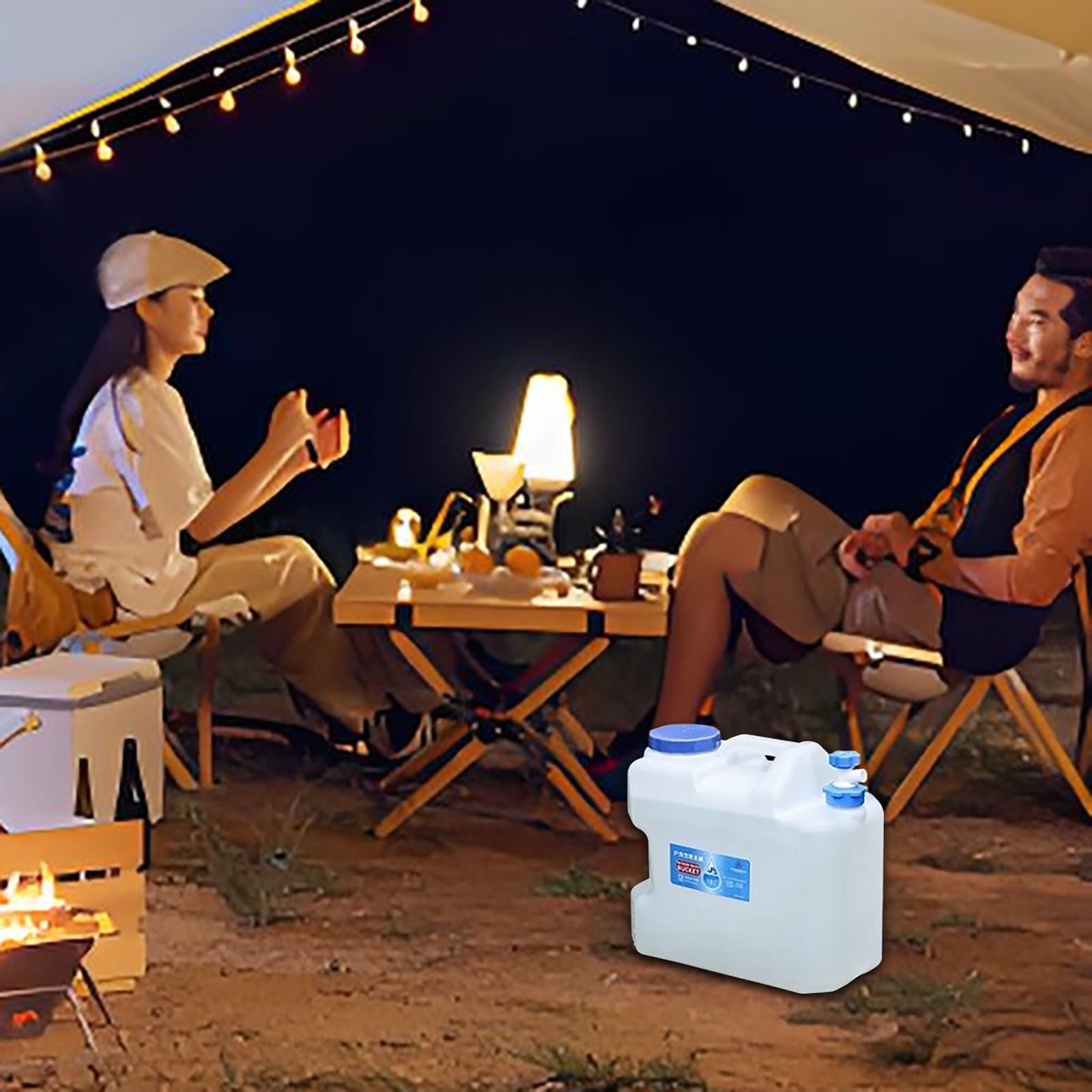 Portable Water Container with Spigot - Large Capacity Camping Water Jug ...