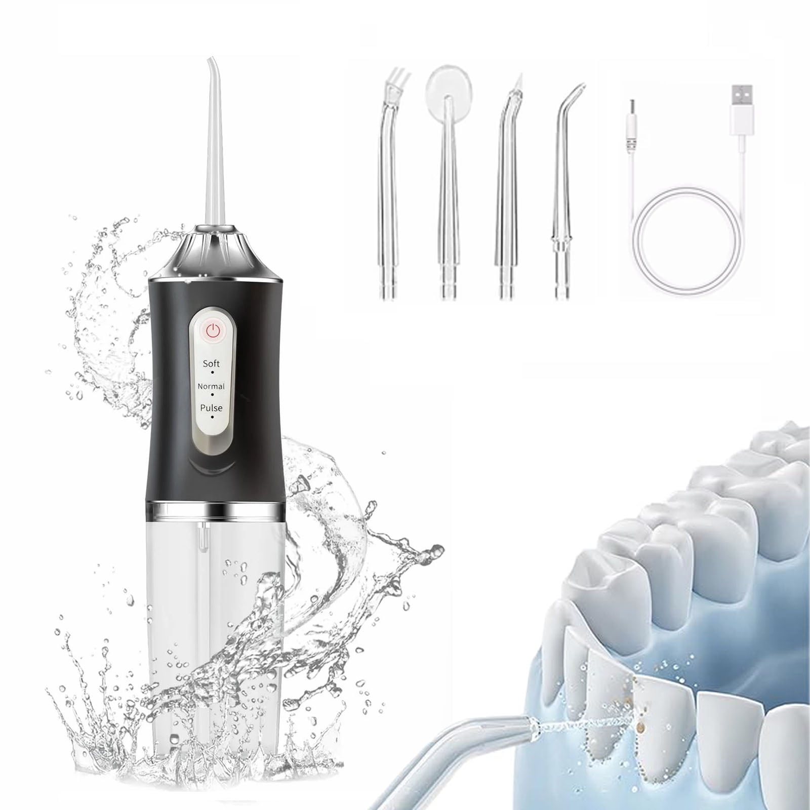 USTOP Portable Water Flosser, Cordless Dental Oral Irrigator, IPX7 ...