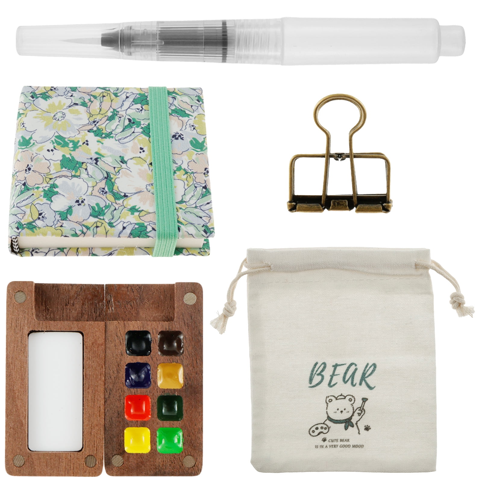 Portable Watercolor Palette Mini Travel Paint Palette Set with ...