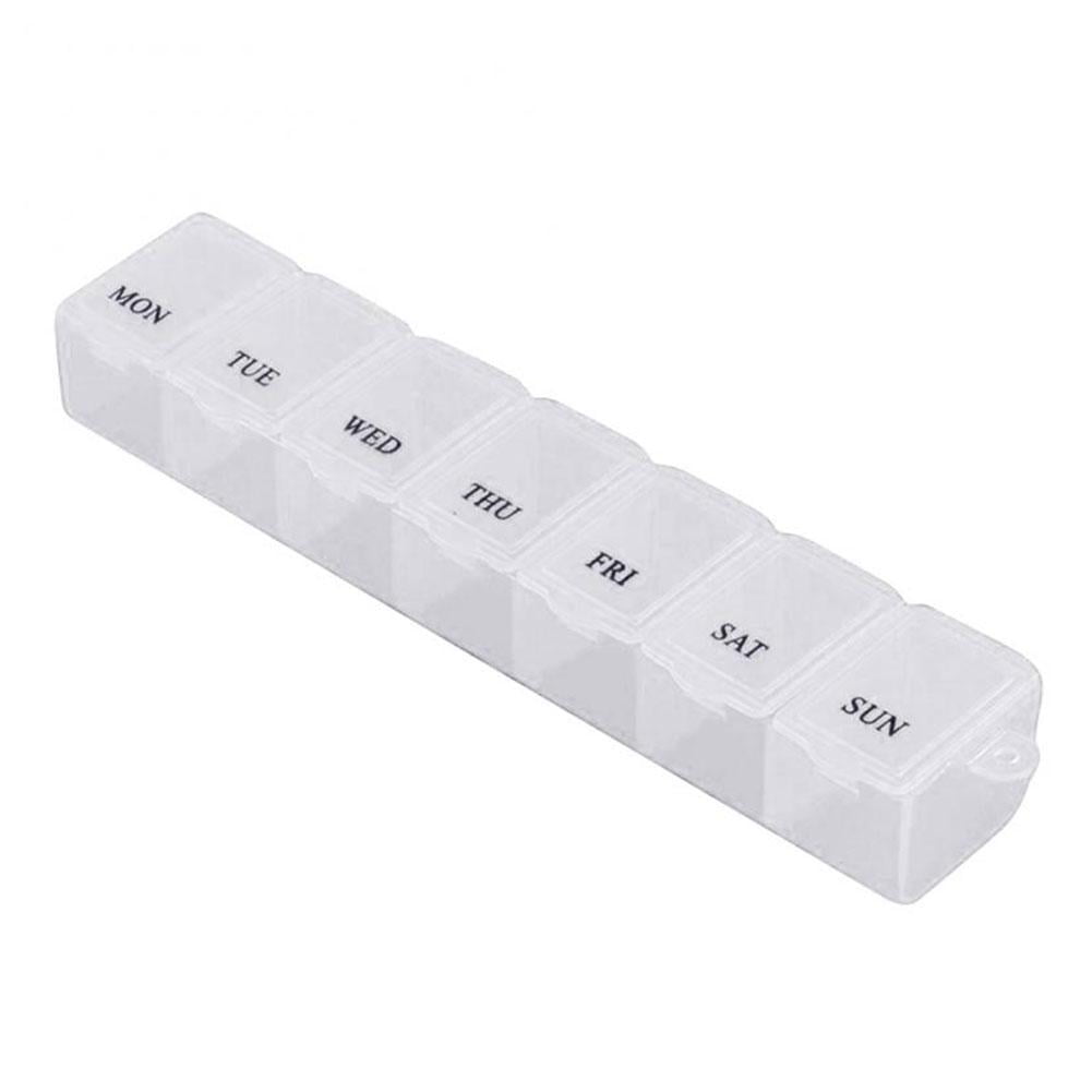Portable Waterproof Pillbox, 7 Days Compact Travel Medicine Organizer ...