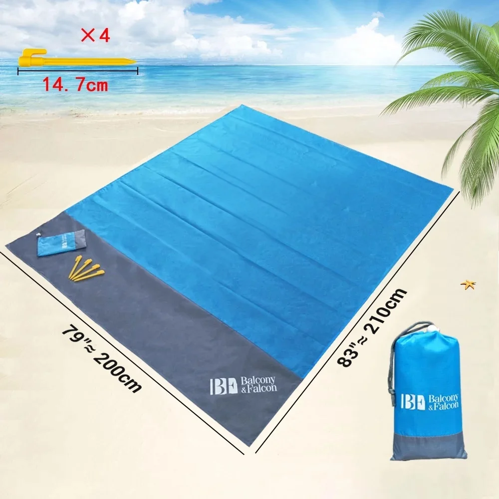 Portable Waterproof Sand-Proof Beach Blanket, Suitable for Picnics and ...