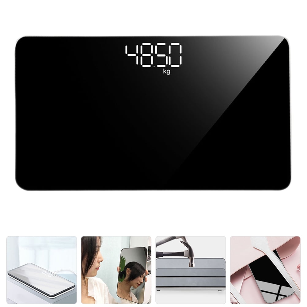 OUNONA Portable Travel Scale for Weight with Tempered Glass and Mirror ...