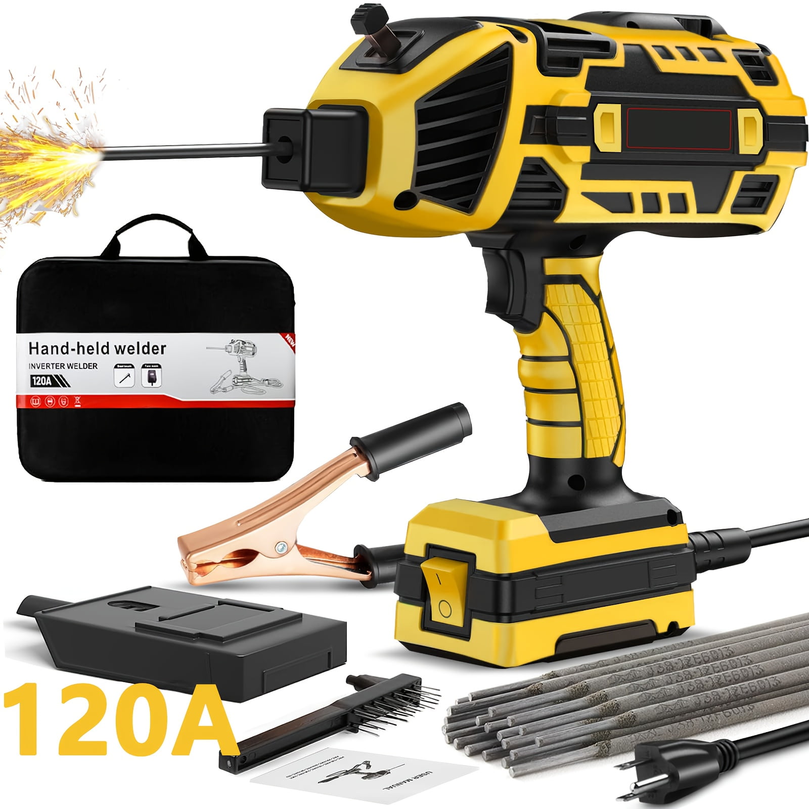 Portable Welding Machine 110V - 20-120A Upgraded ARC, IGBT Inverter, 6 ...