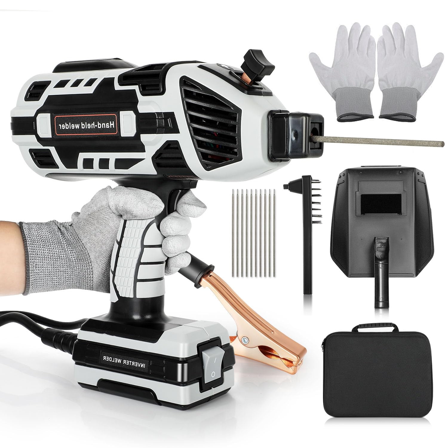 Portable Welding Machine, 110V Handheld Welder Machine with IGBT ...