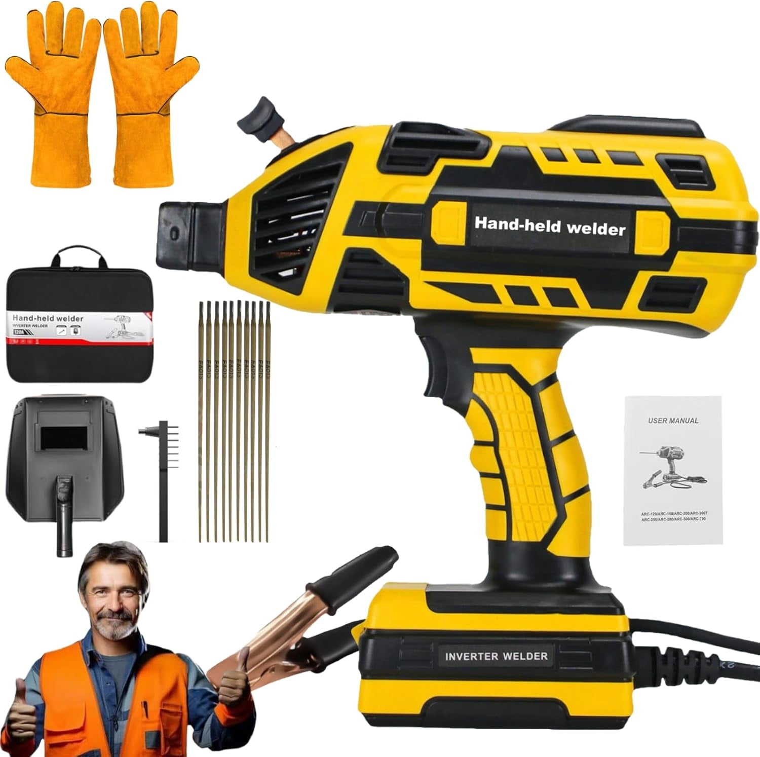 Portable Welding Machine, 6 Gears 20-120a Handheld Welding Machine ...