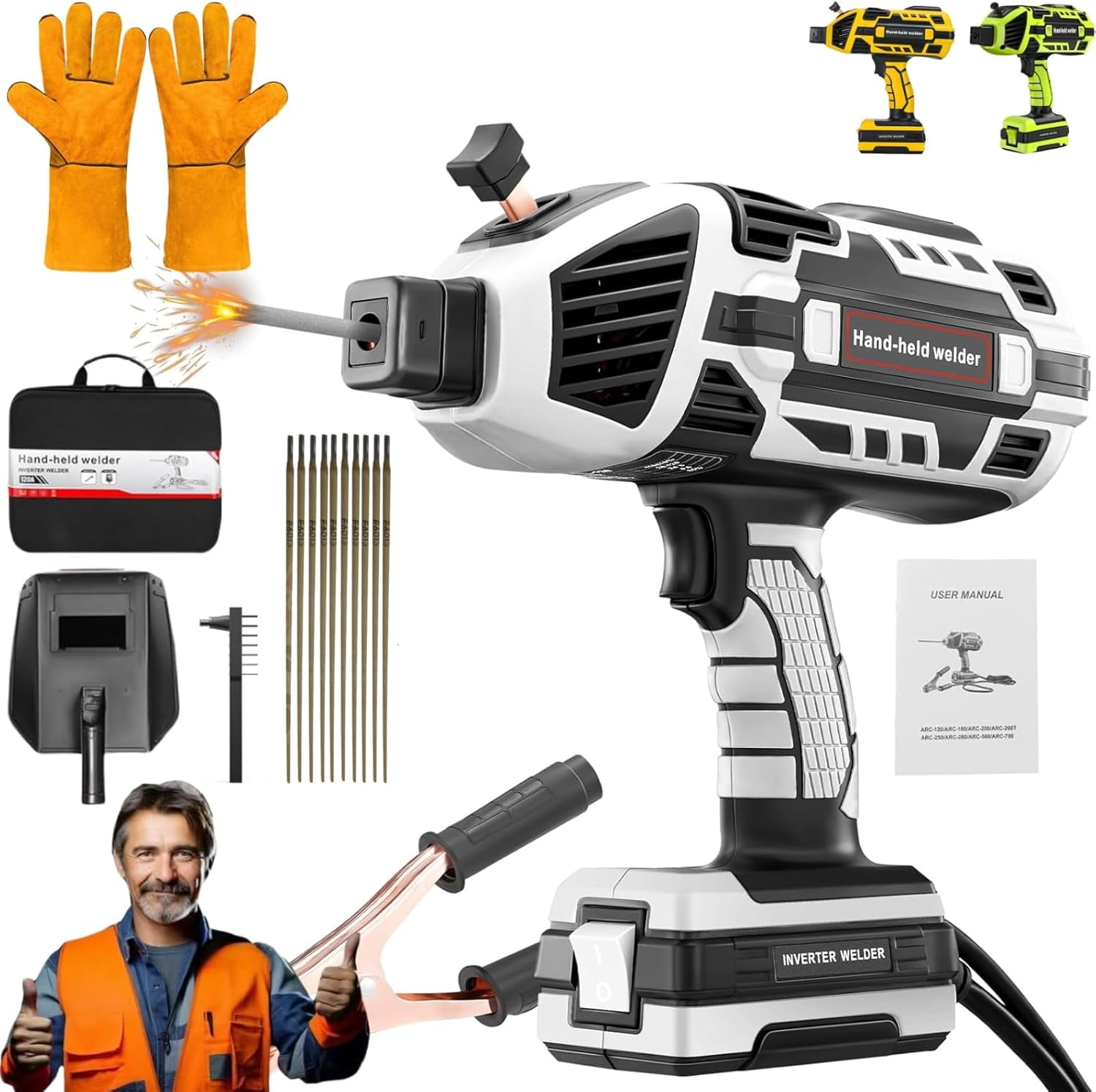 Portable Welding Machine, 6 Gears 20-120a Handheld Welding Machine ...