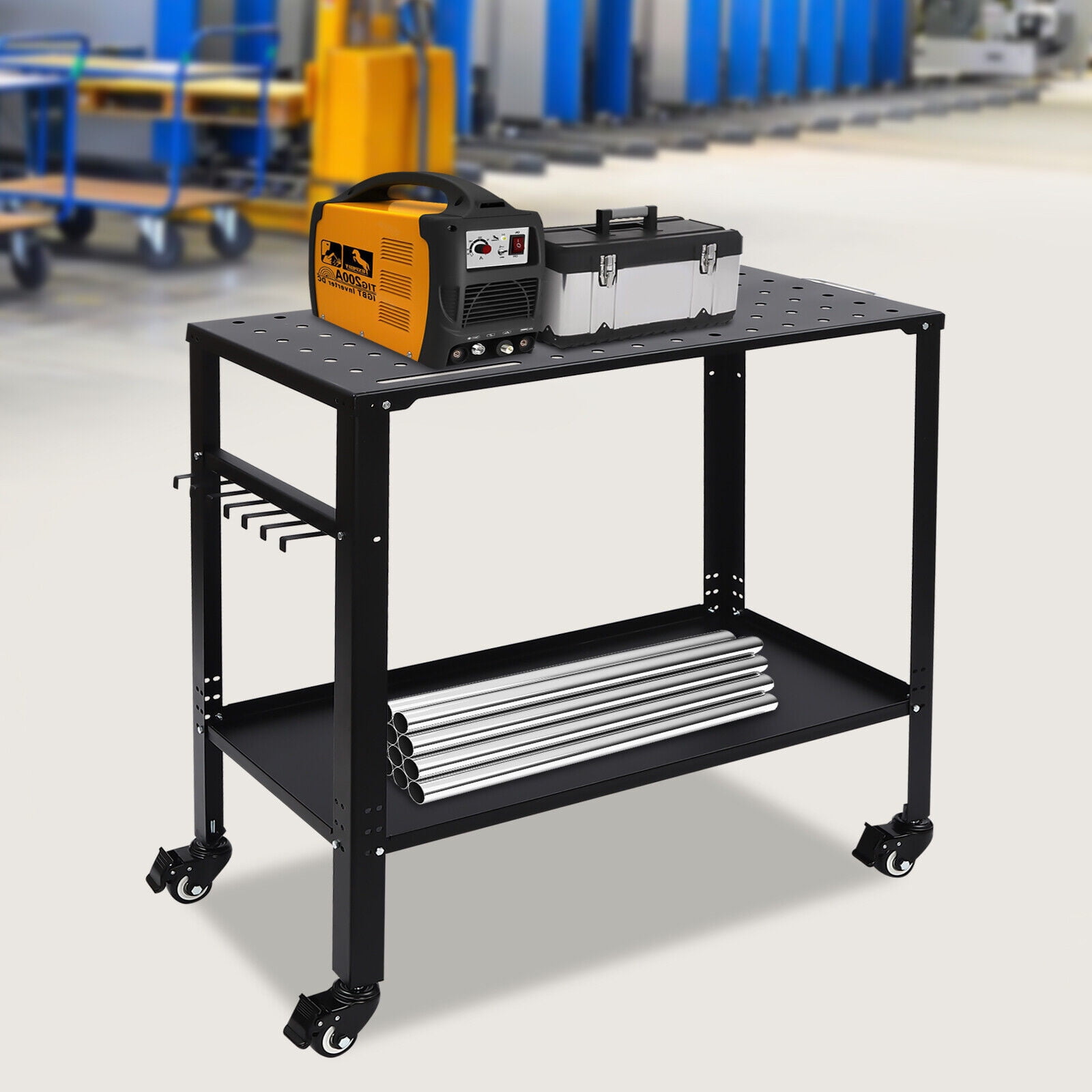 Portable Welding Table with Holes on Top, Welding Cart 36''×18 ...