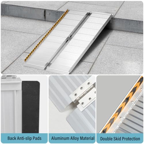 Portable Wheelchair Ramp 2FT, 600LBS Capacity Handicap Ramps for Home ...