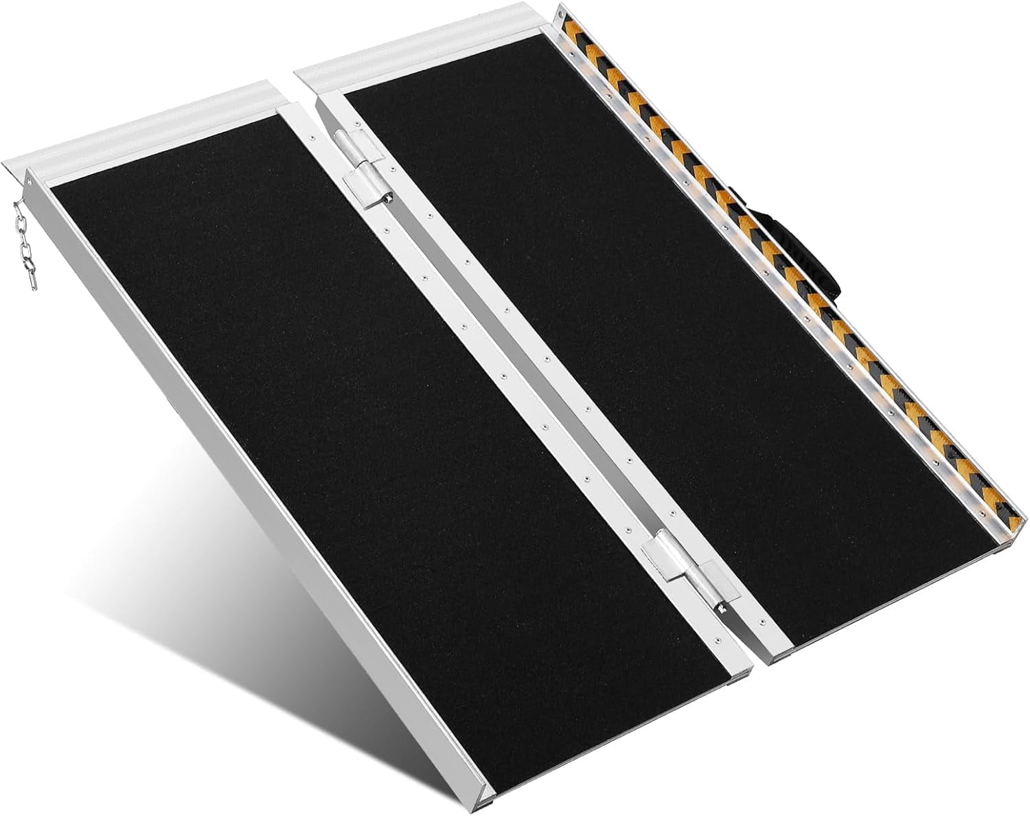 Portable Wheelchair Ramp, 4FT Non-Slip Aluminum Folding Handicap Ramp ...