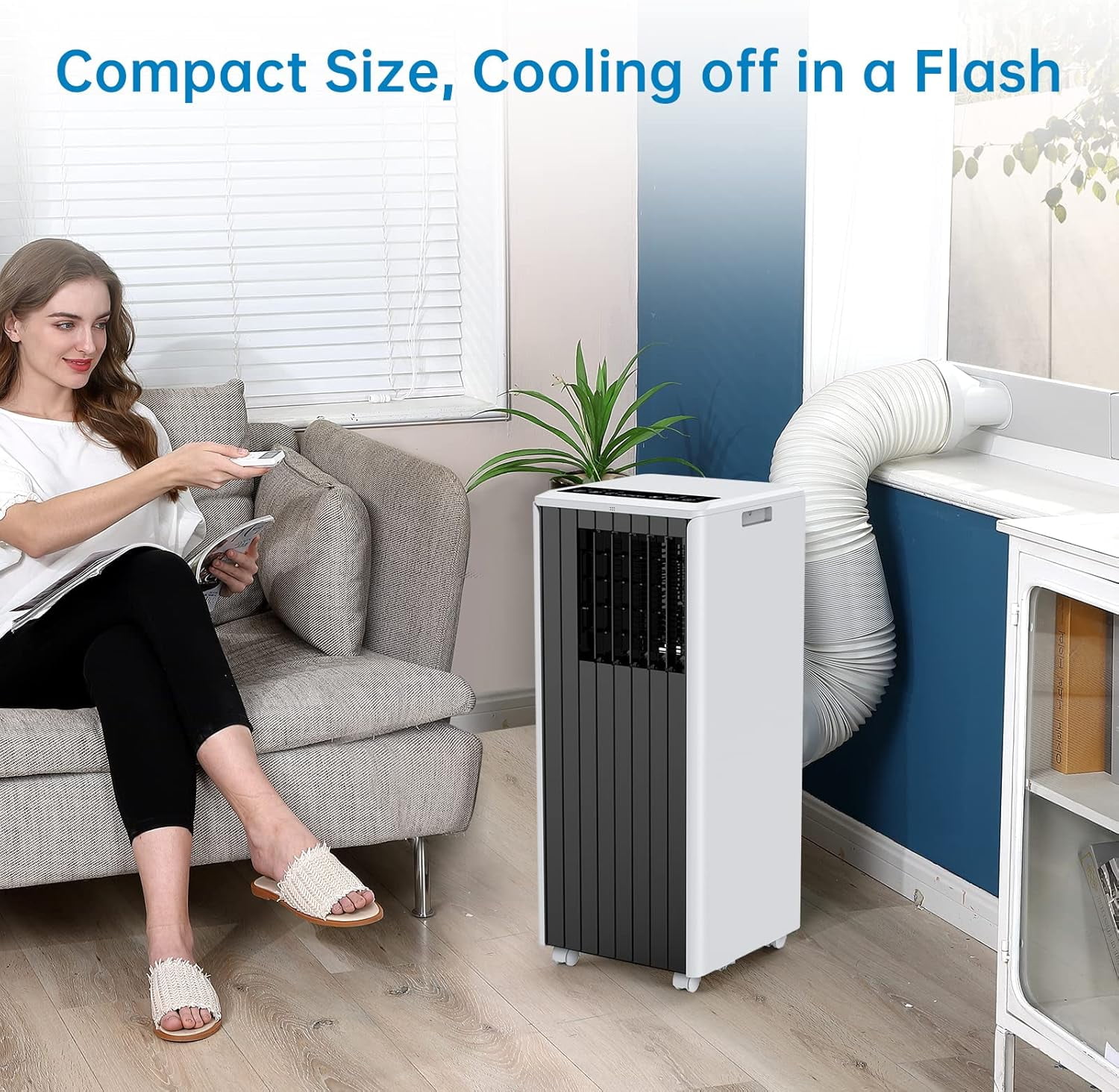 Portable Window Air Conditioner, 8000 BTU, 350 Sq. Ft. Coverage, 3 ...
