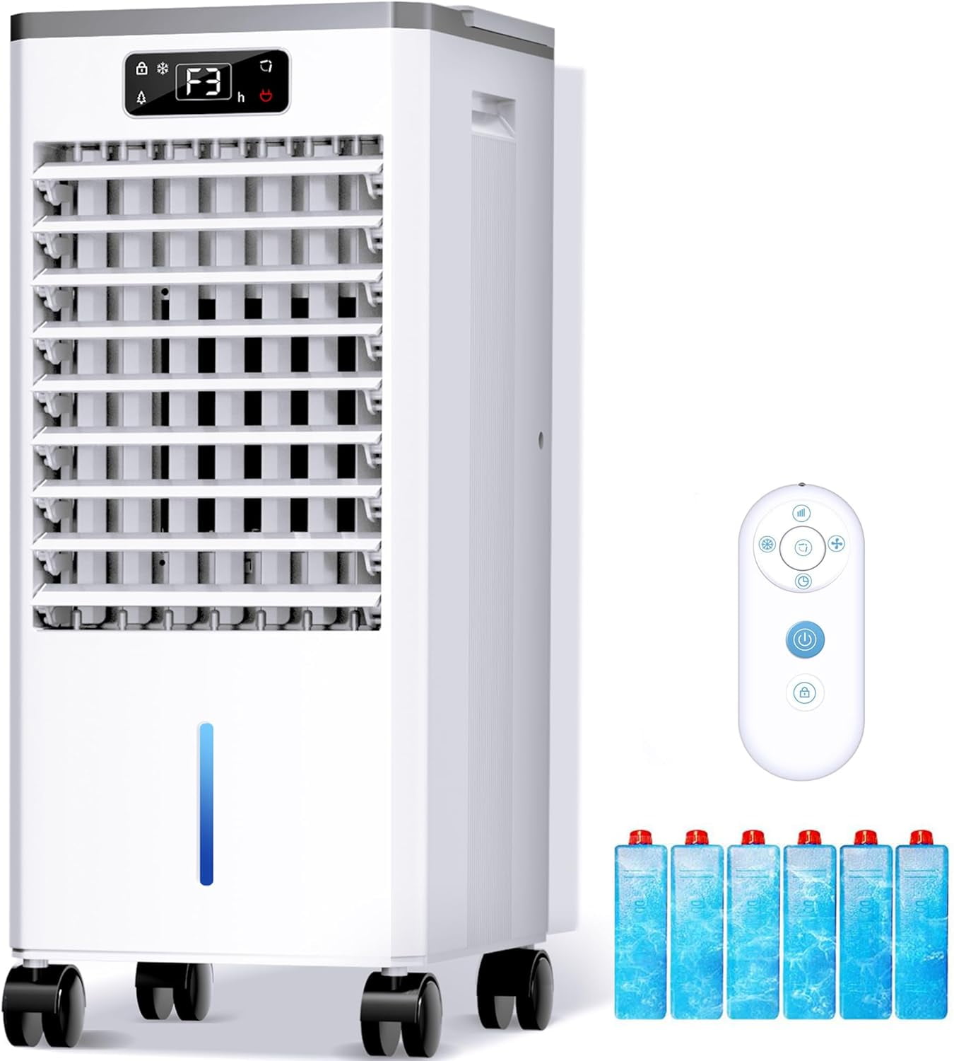 Portable Windowless Air Cooler with 3 Cooling Modes & Speeds, 12H Auto ...