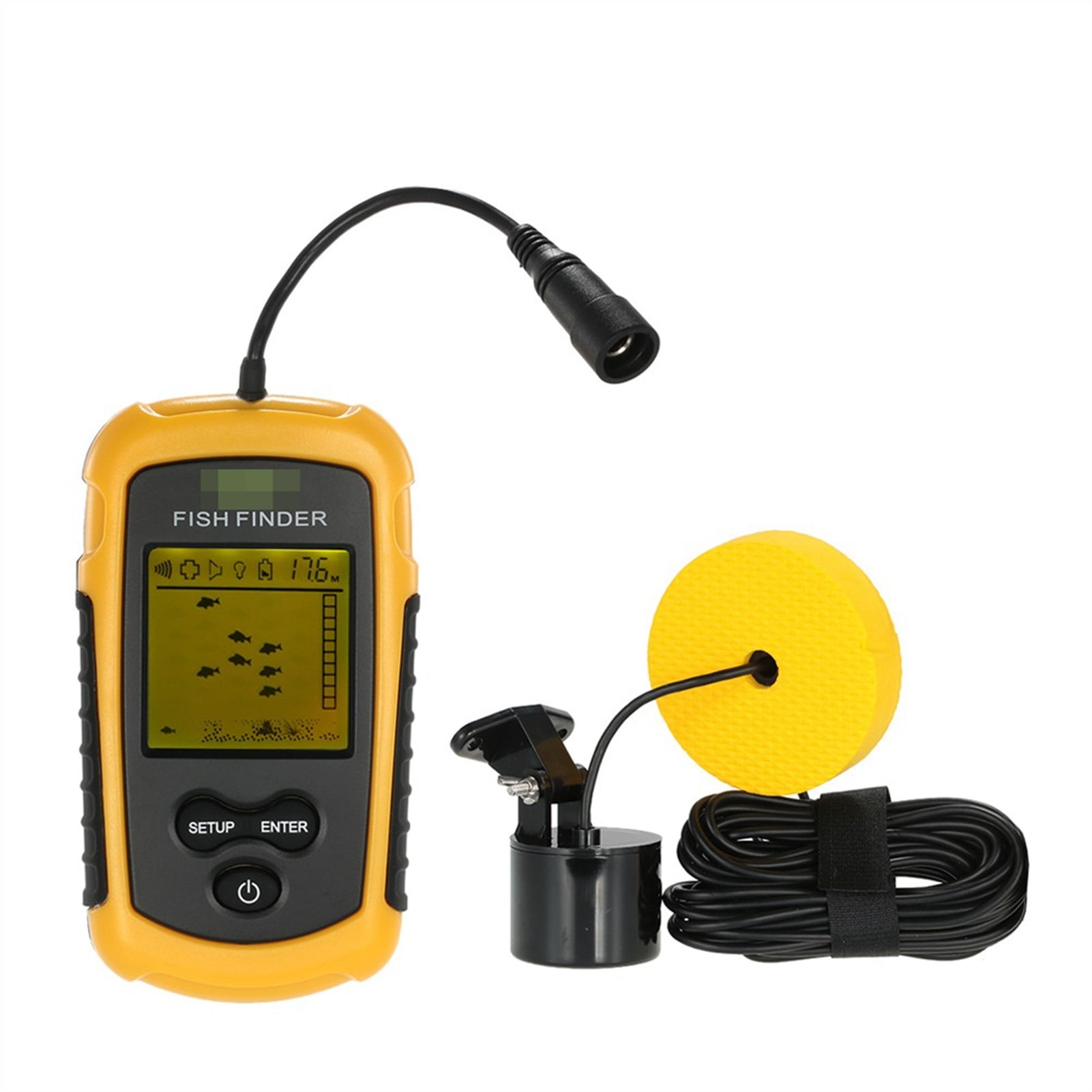 Portable Wired Fish Finder 100M Depth Range Sonar Echo Sounders Fish ...
