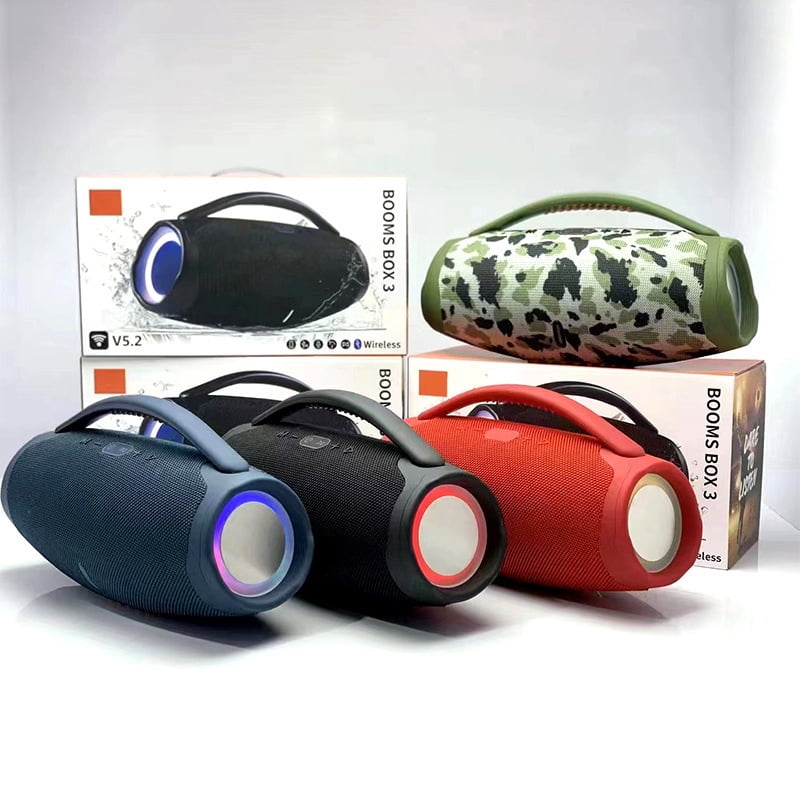 Portable Wireless Bluetooth Speaker with RGB Lights, Booms BOX3 High ...