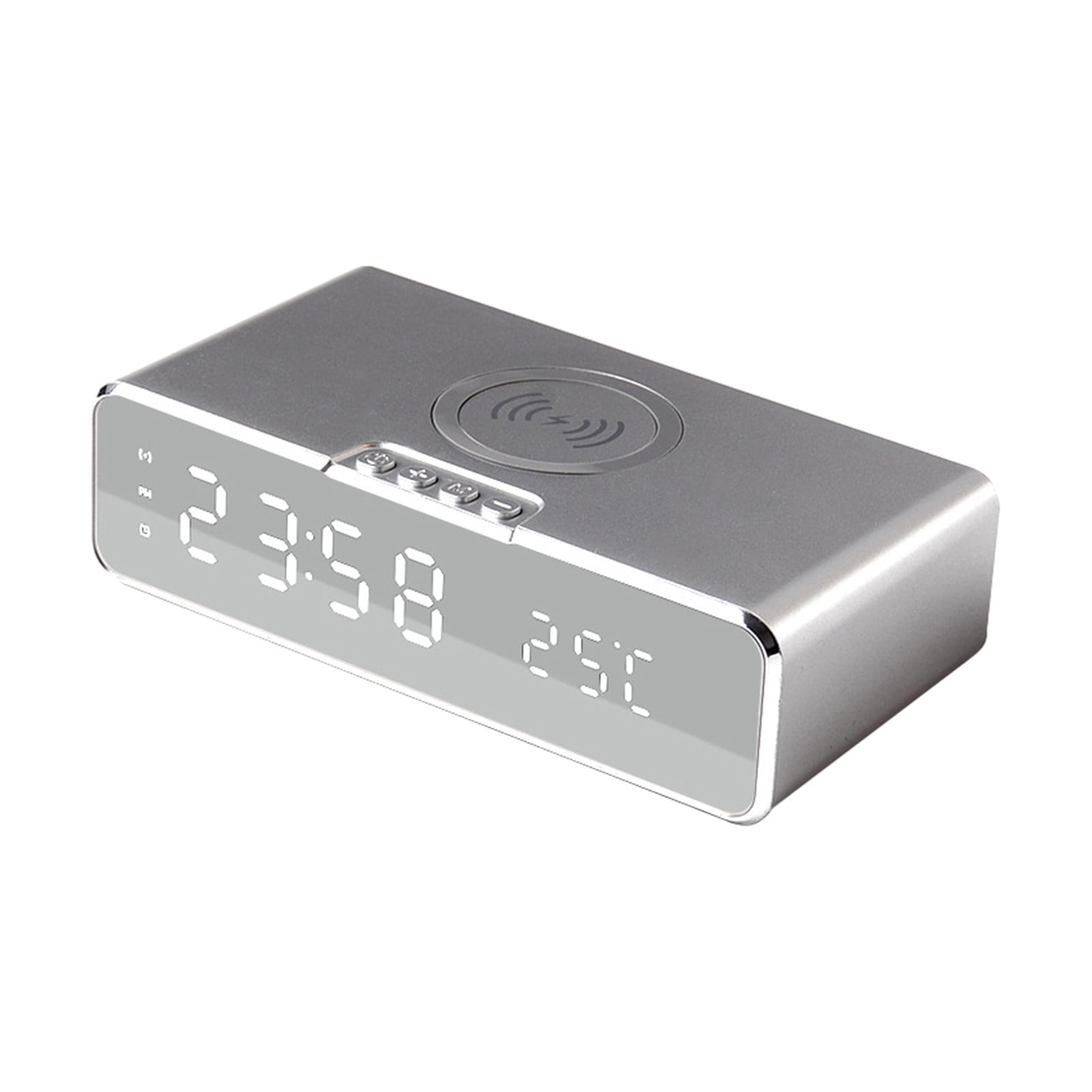 Portable Wireless Charger, Multi-functional Desktop Alarm Clock ...