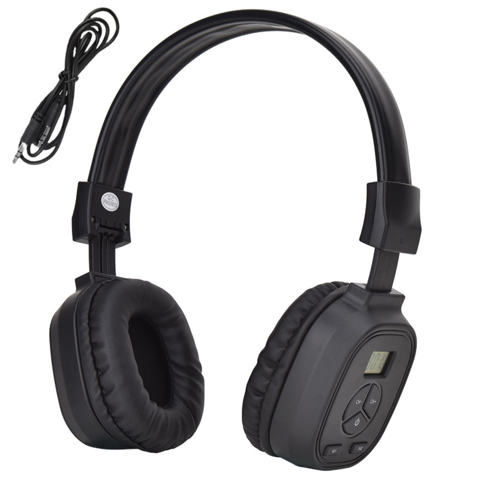 Portable Wireless FM Radio Headset Stereo Foldable Receiver Over-Ear ...