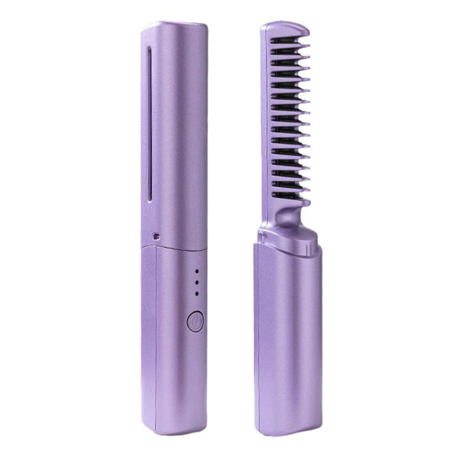 Portable Wireless Hair Brush - Mini Straightener and Curler 2 in 1 for ...