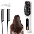 Portable Wireless Hair Straightener Comb | USB Charging, 3-speed ...