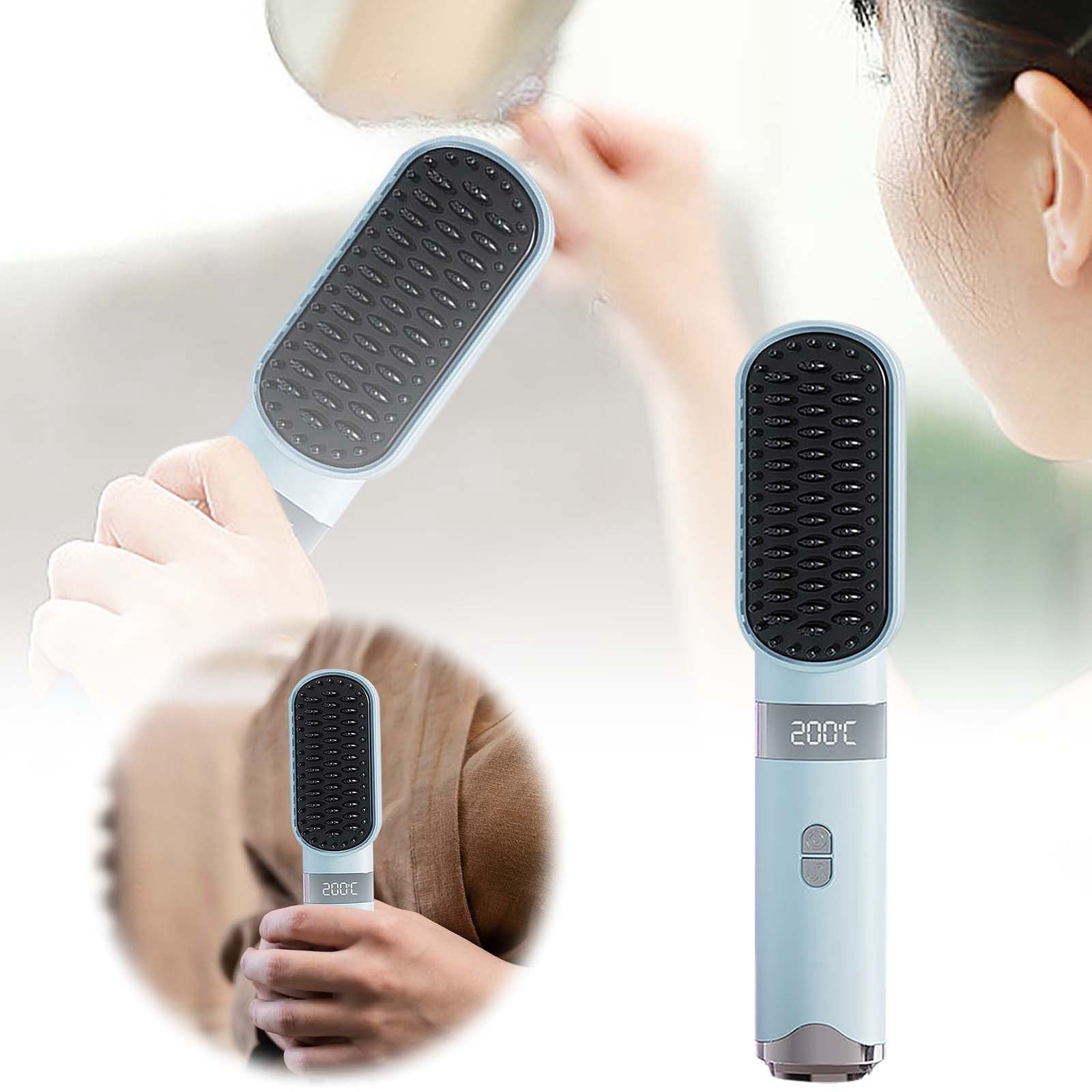 Portable Wireless Hair Straightener Unisex Rechargeable LCD Display ...