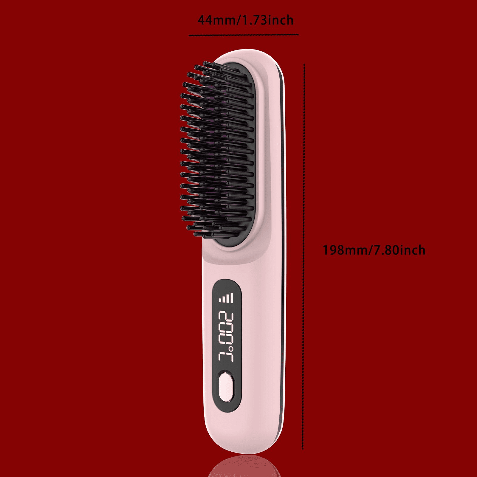 Portable Wireless Hair Straightening Comb - USB Charging, 3-Level ...