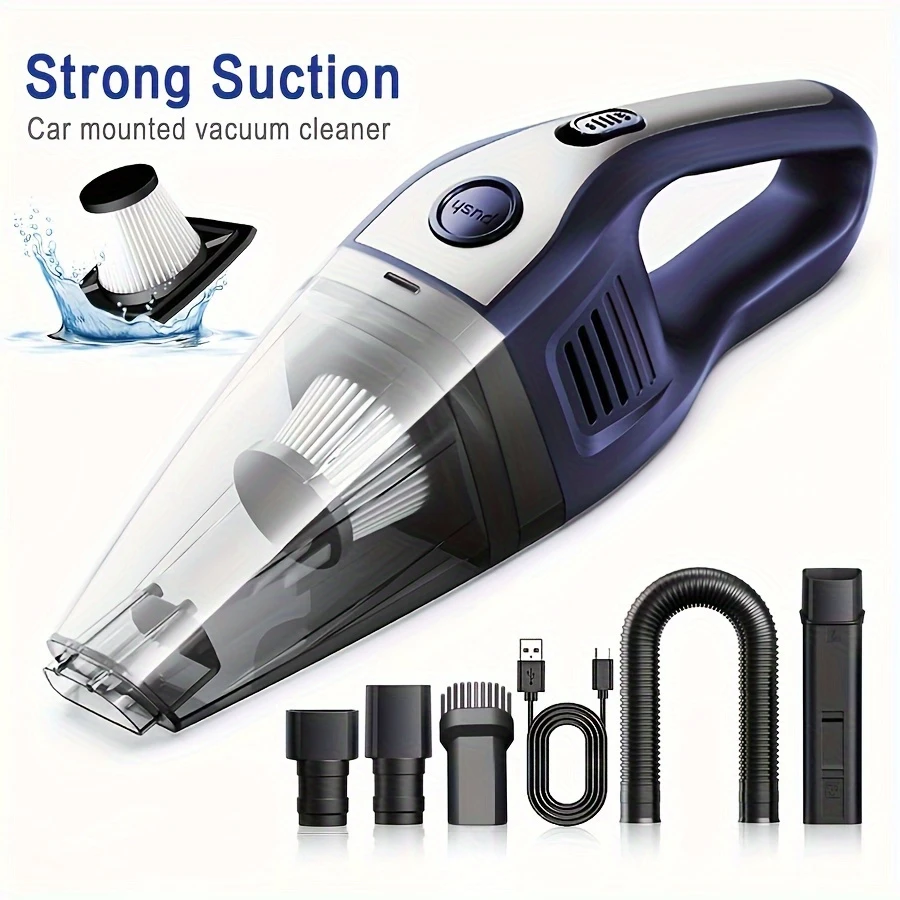 Portable Wireless Handheld Vacuum Cleaner, USB Rechargeable, Powerful ...