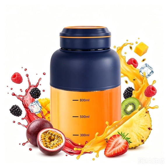 Portable Wireless Juicer Cup, 44oz Large Personal Blender for Smoothies ...