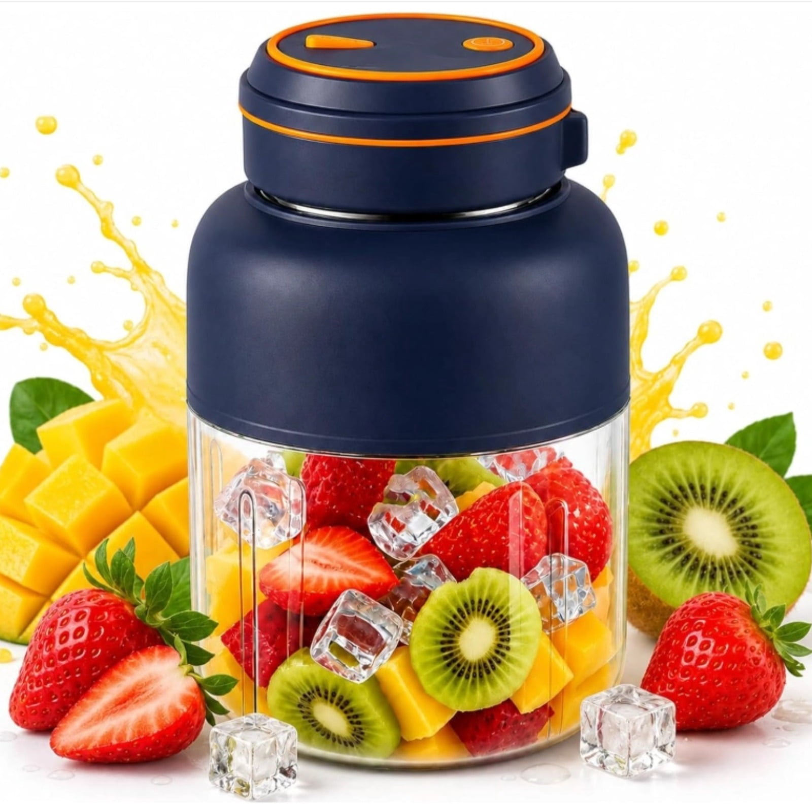 Portable Wireless Juicer Cup Dual Lid Wireless Electric Juicer Cup with ...