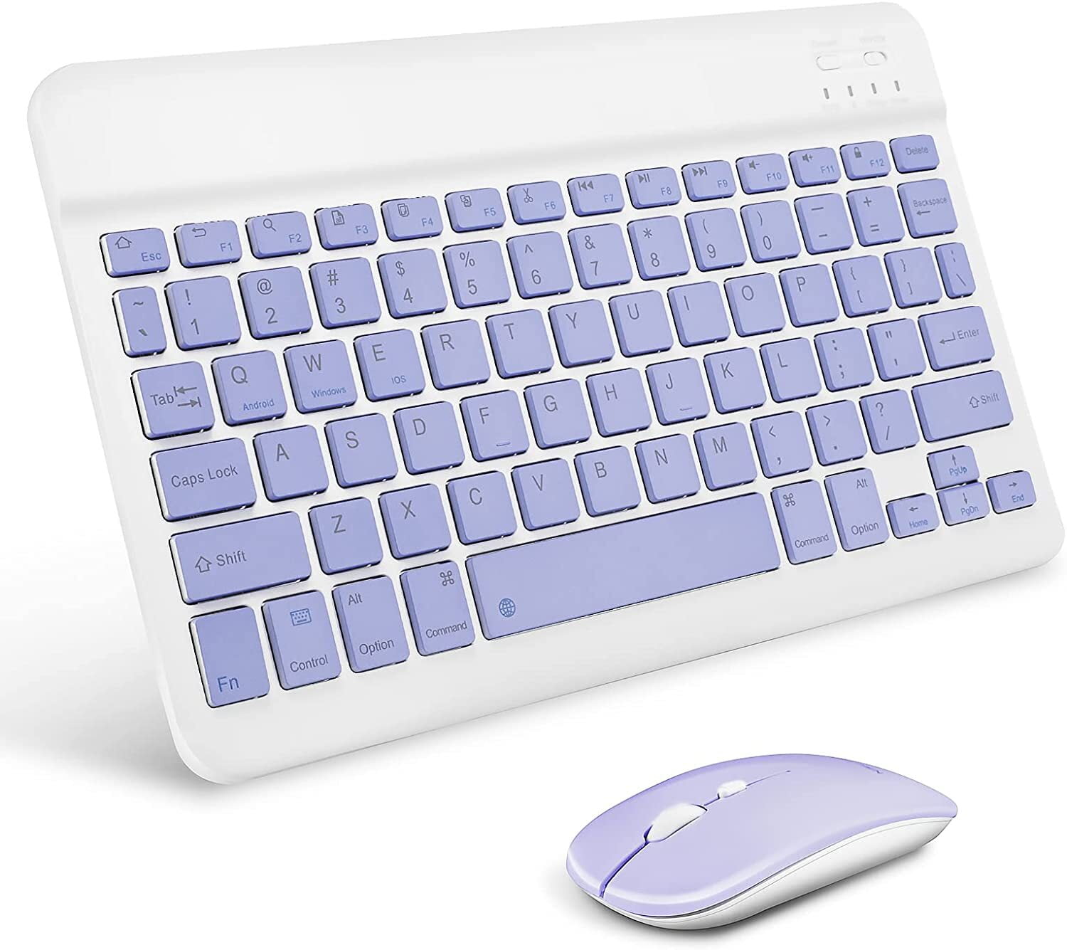 Welltop Portable Wireless Keyboard, Rechargeable Ultra Slim, Compatible ...