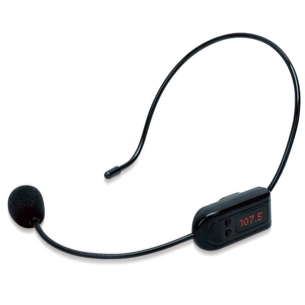 Portable Wireless Microphone FM Radio Headset With Microphone Handsfree ...