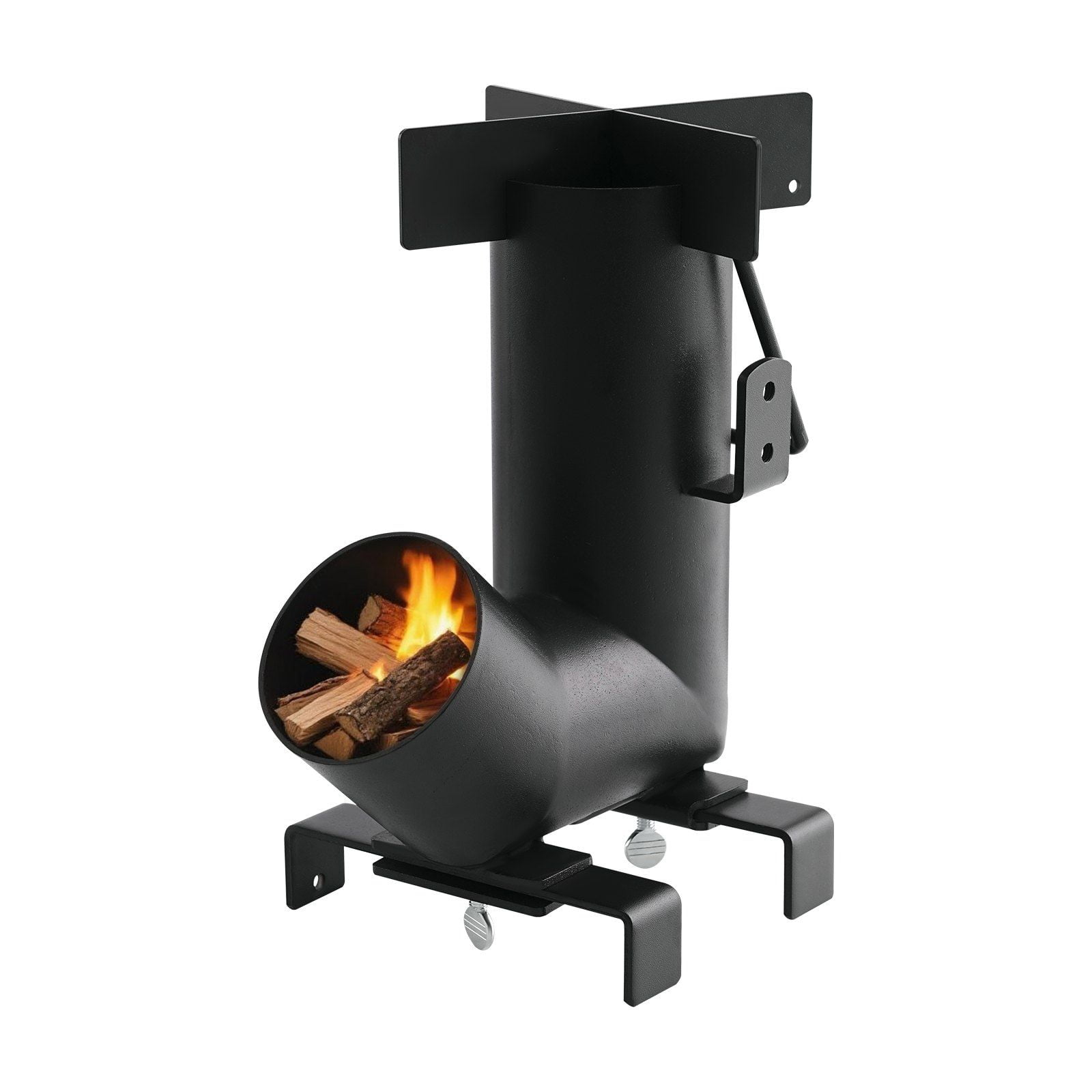 Portable Wood Burning Rocket Stove for Camping - Lightweight Carbon ...