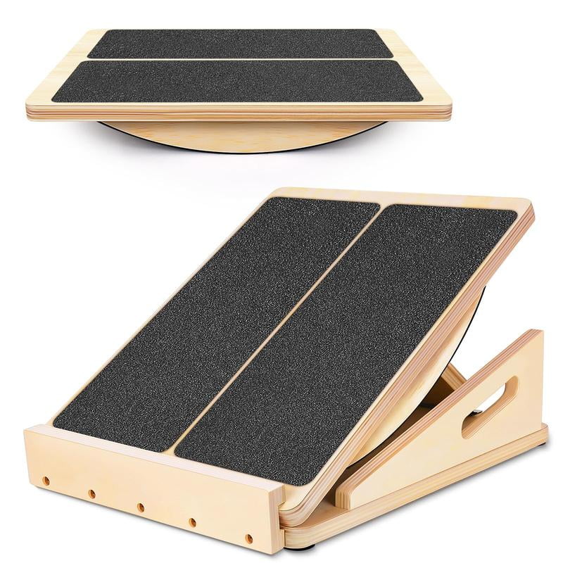 Portable Wooden Slant Board for Calf Stretching Squats Calf Stretcher ...