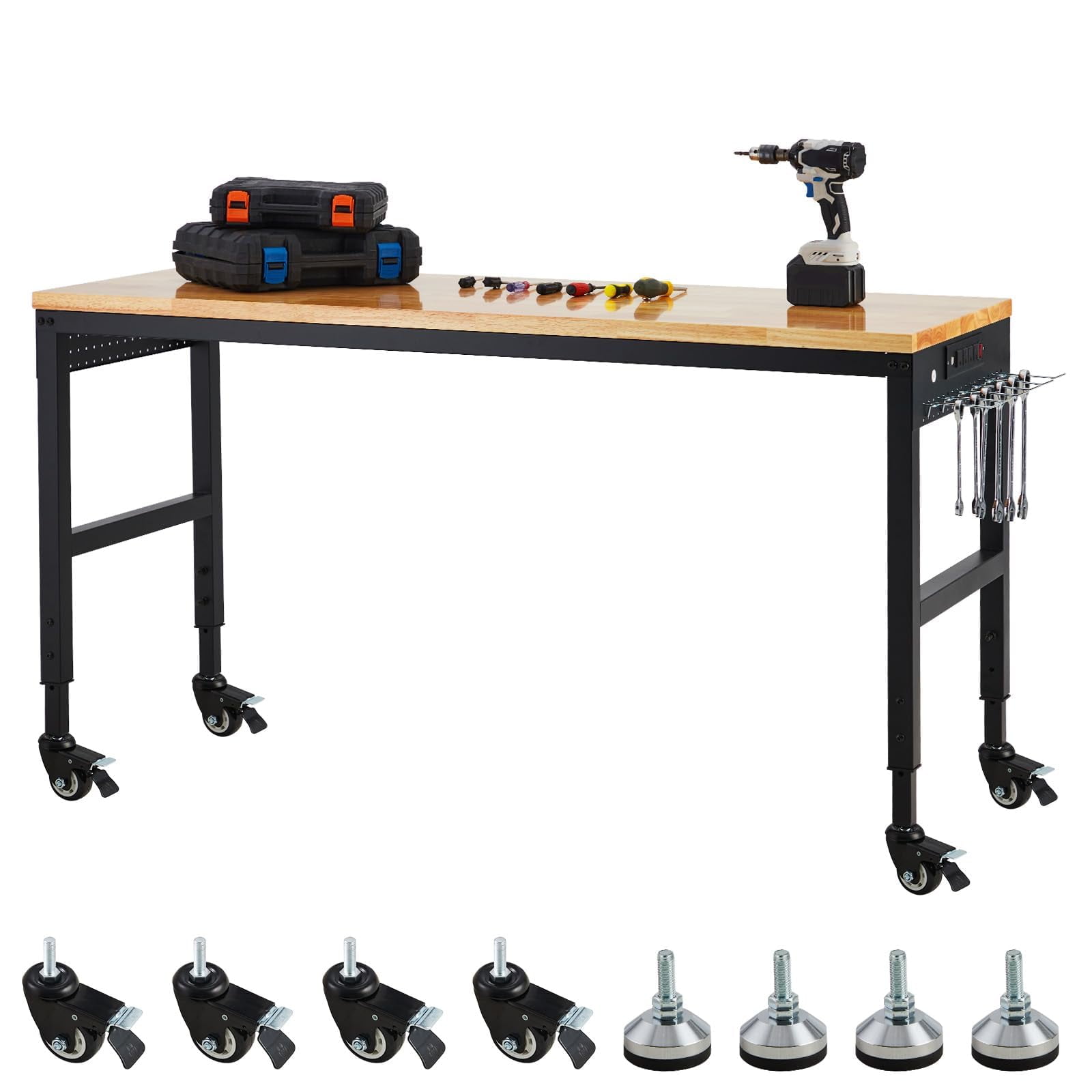 Portable Workbench,2000Lbs Capacity Heavy Duty Work Table,Workbench ...