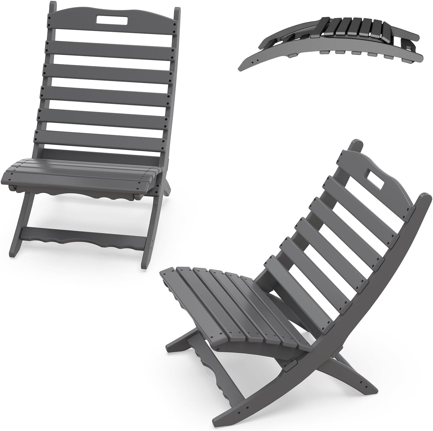 Portable Xavier-Chairs Set of 2 | Folding-Adirondack-Chair | Wave ...
