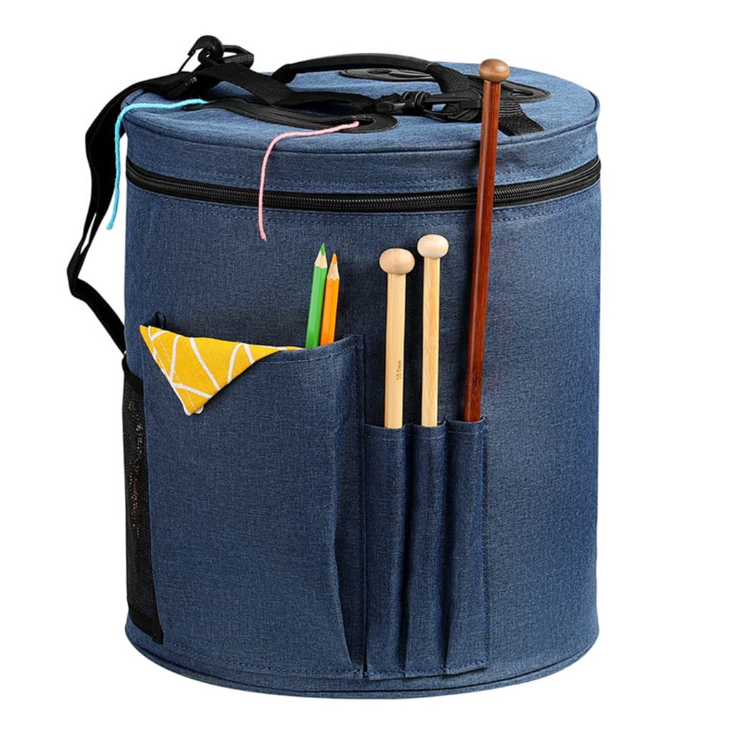 Portable Yarn Crochet Thread Storage DIY Woven Storage Bag Crochet Wool ...