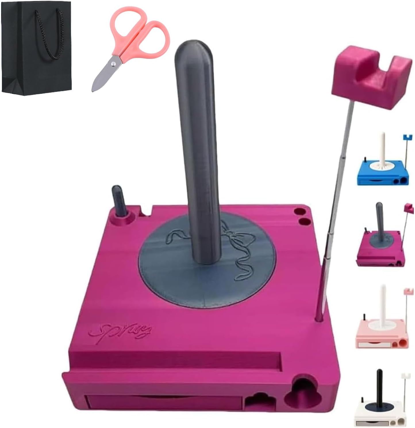 Portable Yarn Spool Organizer Box, Crochet Caddy, Multi-Functional Yarn ...