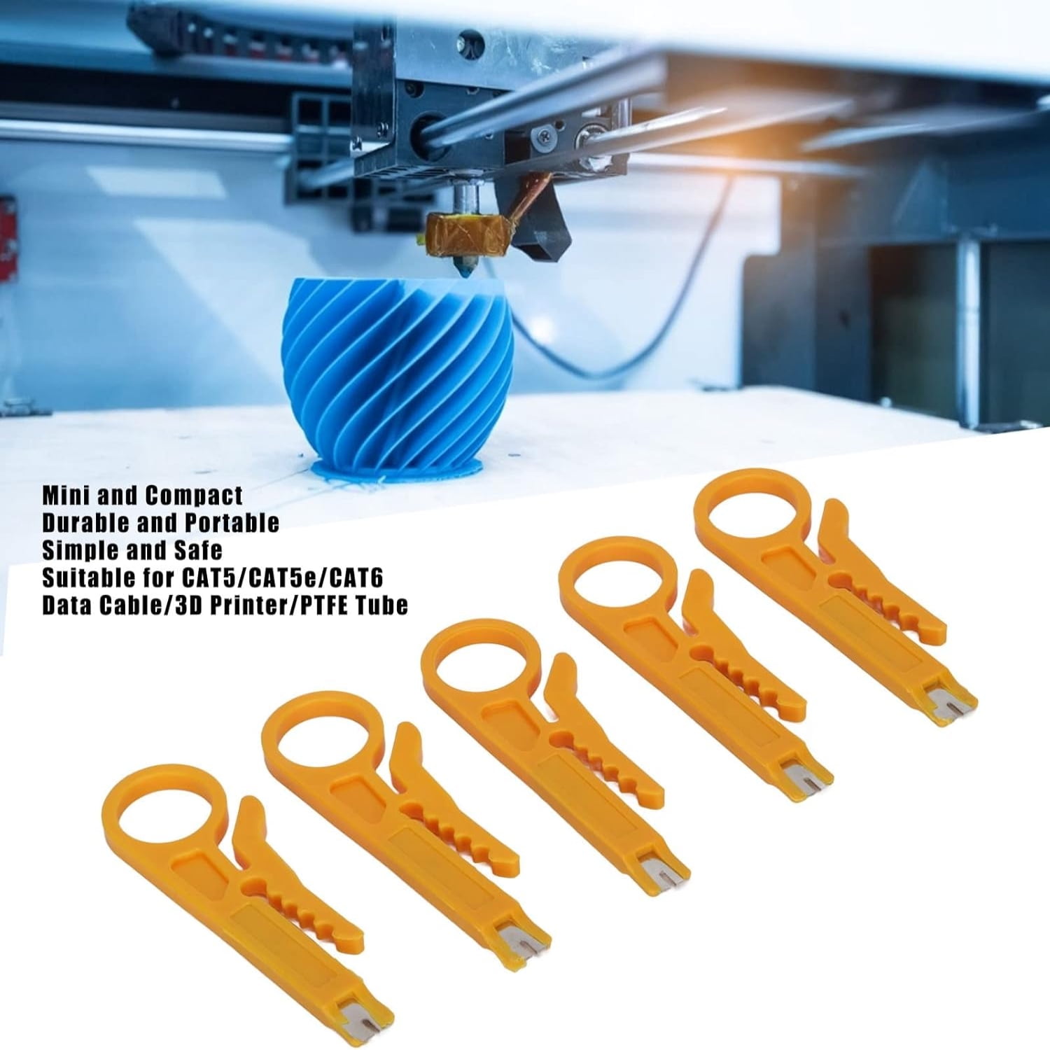 Portable Yellow Mini Wire Stripper Set - 5 Pcs Efficient Down Cutter ...