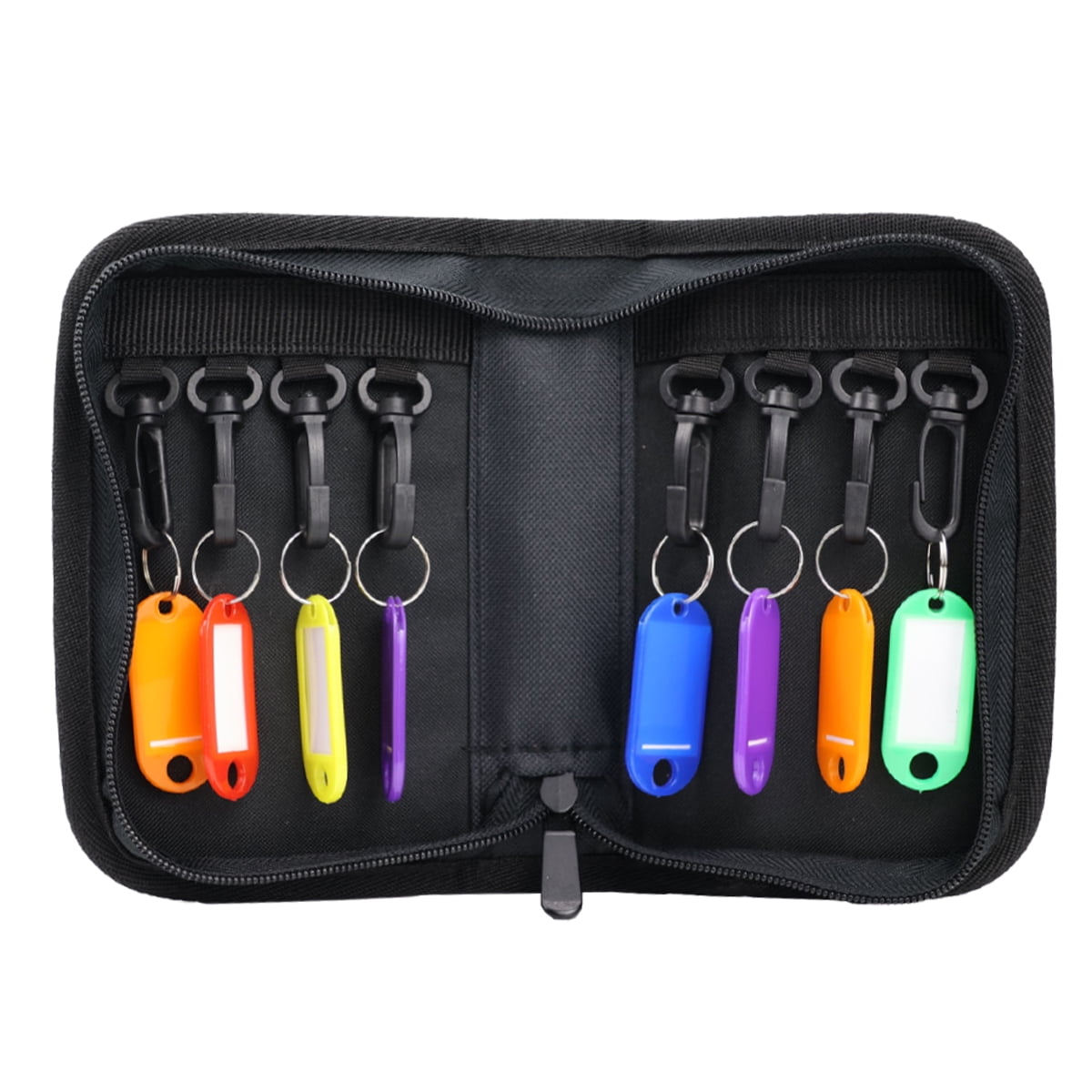 Portable Zippered Key Organizer, Fireproof Key Organizer Case with 8 ...