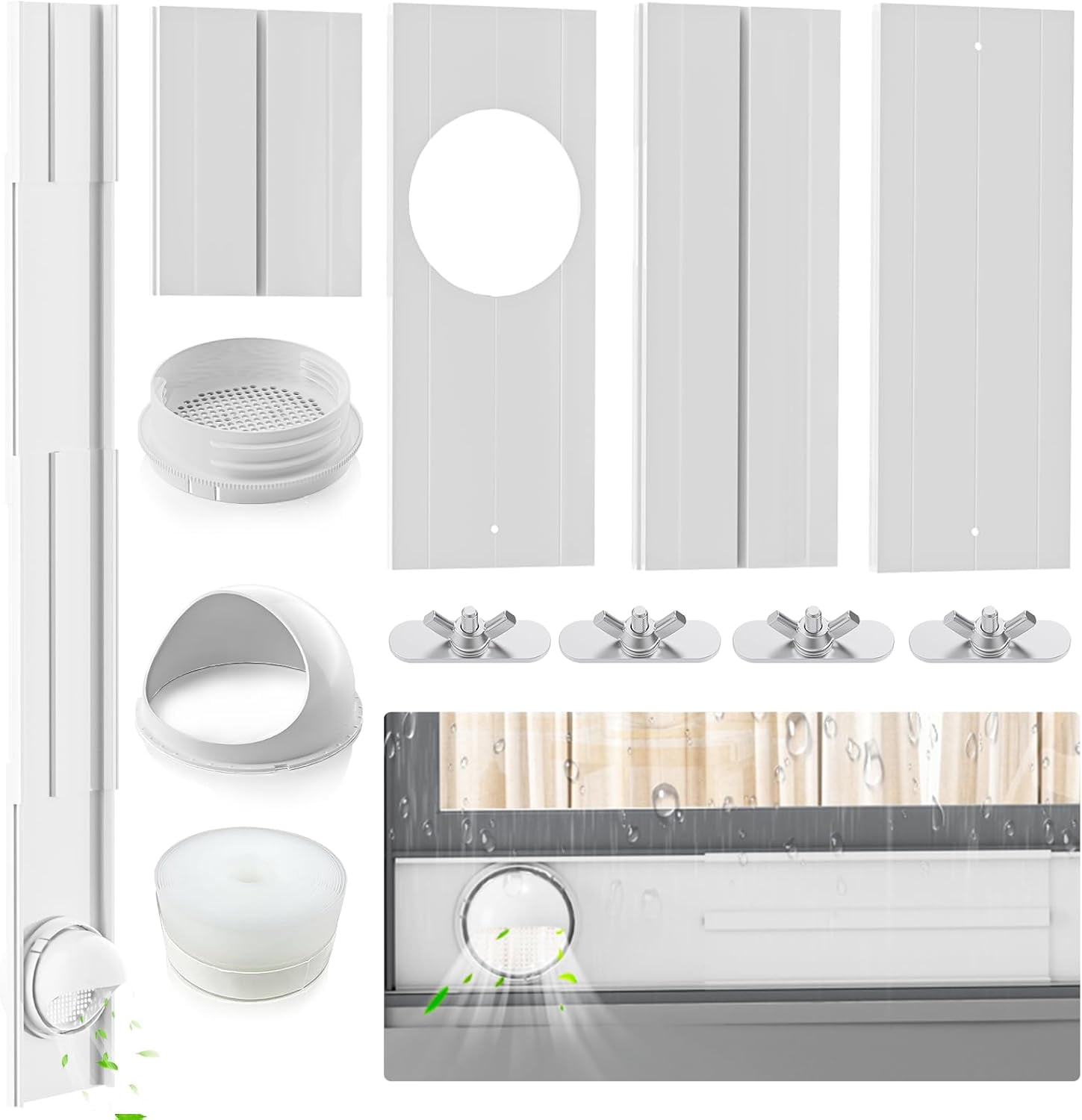 Portable ac Window Vent Kit with Coupler, 2025 New Adjustable Air ...