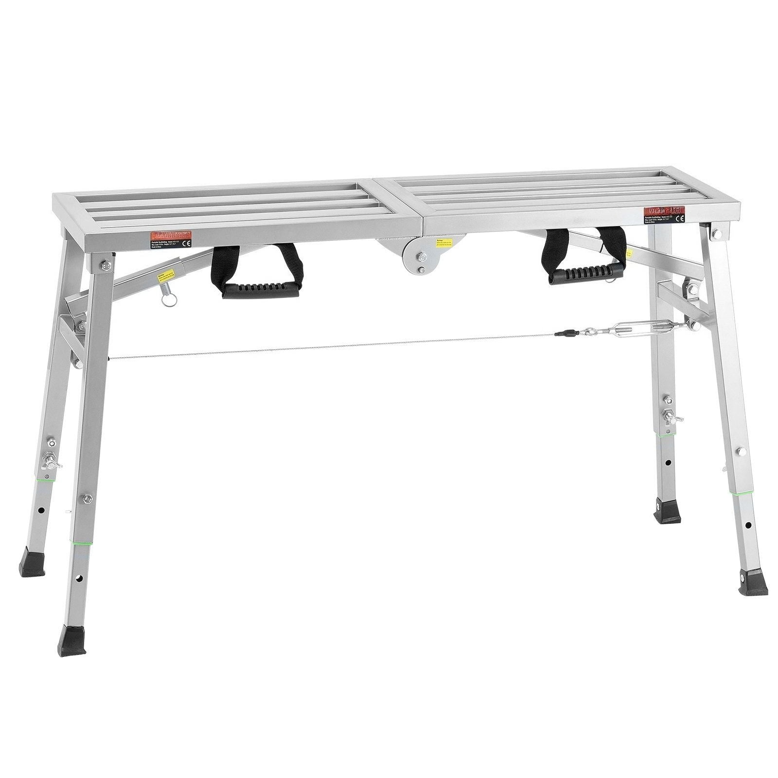 Portable adjustable work platform, 400 lb wheeled scaffolding platform - Walmart.com