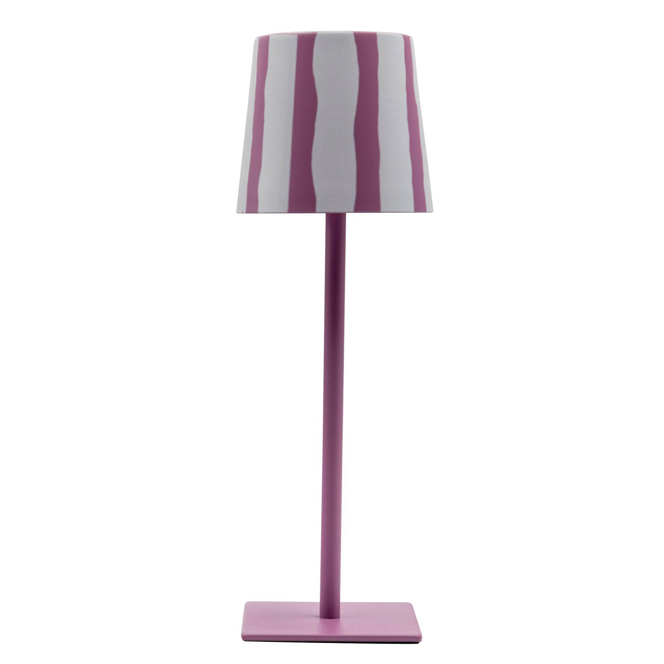Portable and Rechargeable LED Touch Lamp with Purple and White Striped ...