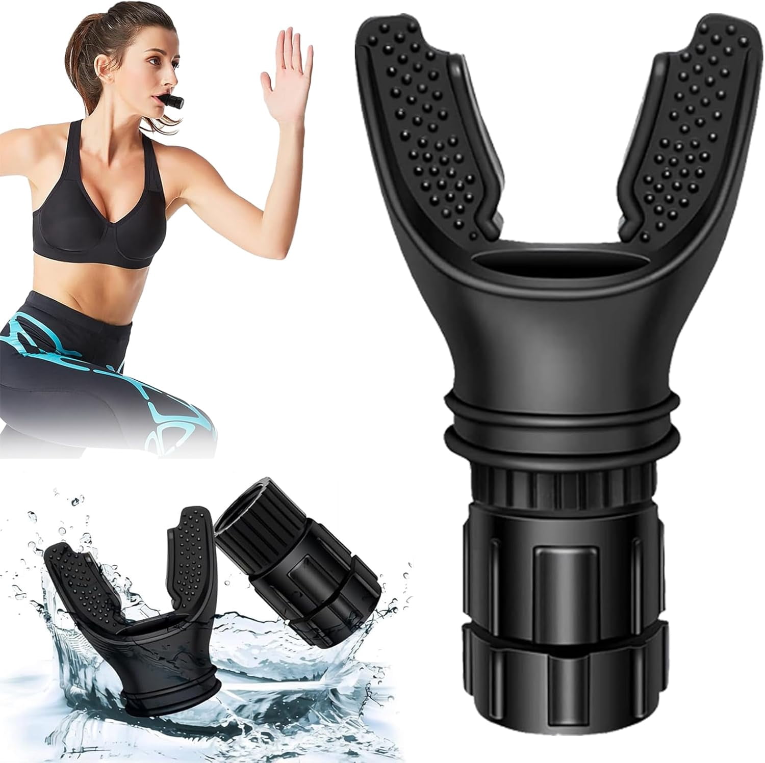 Portable breathing exercise device for lungs, Breathing trainer with ...