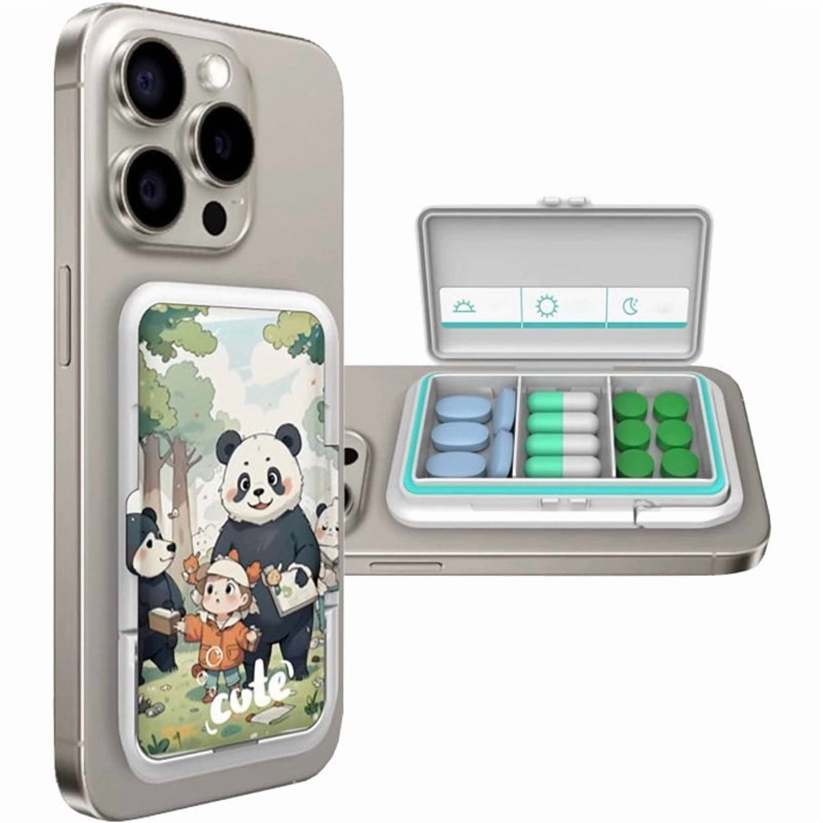 Portable cartoon smart medicine box with phone case mini medicine box ...