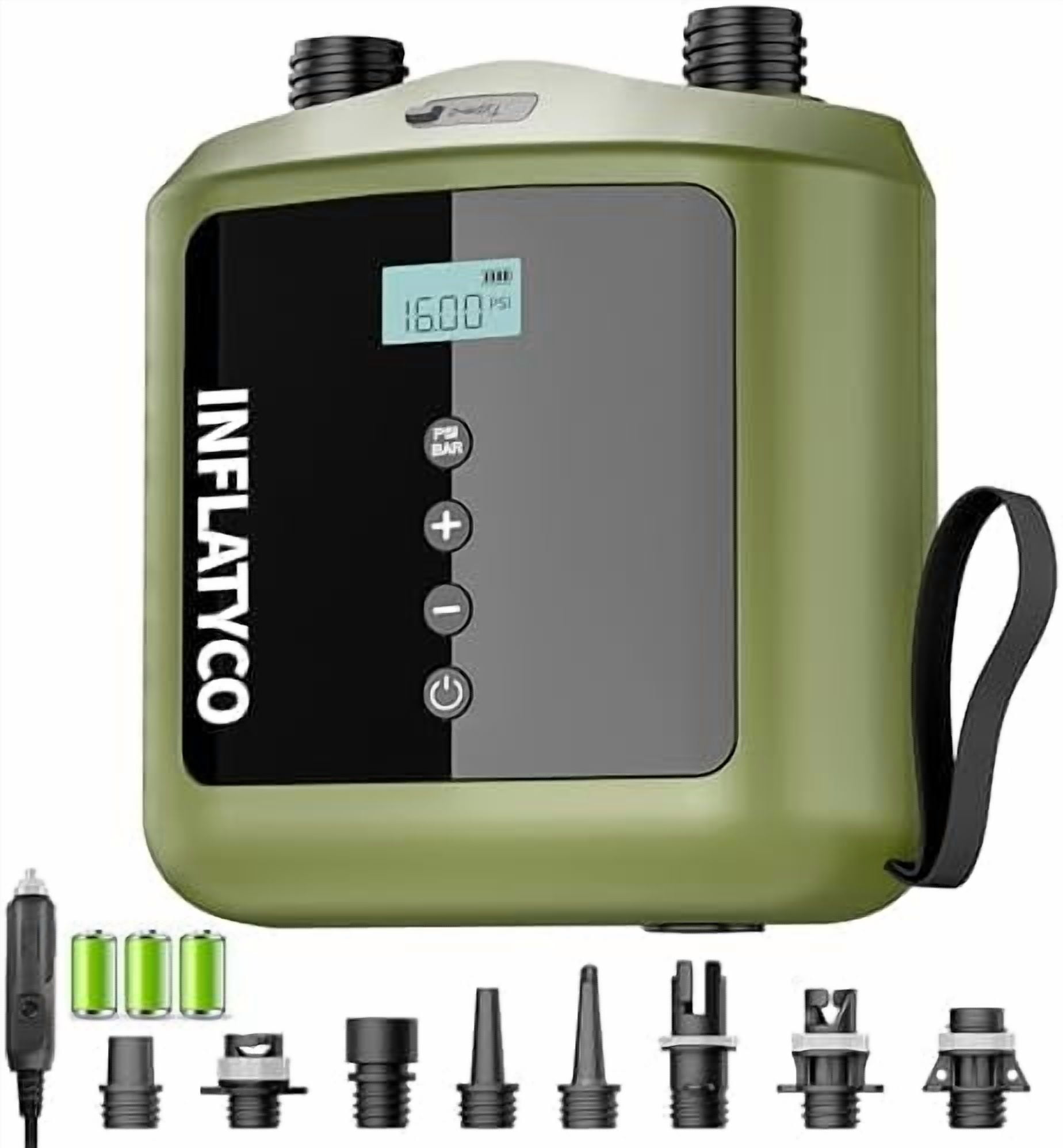 Portable electric SUP pump, battery-powered with corded/cordless modes ...