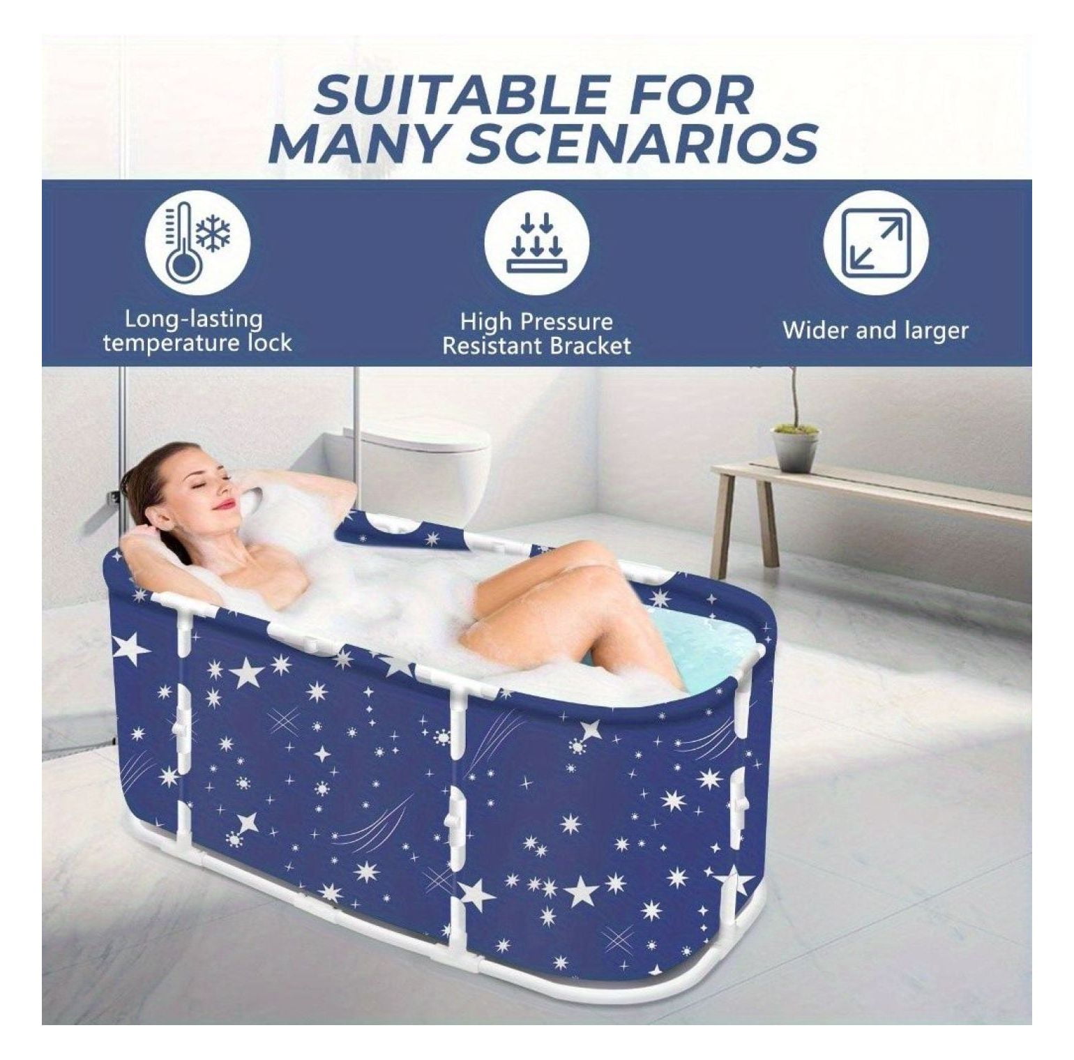 Portable foldable bathtub, thermostatic shower tub tub | ice bath ...
