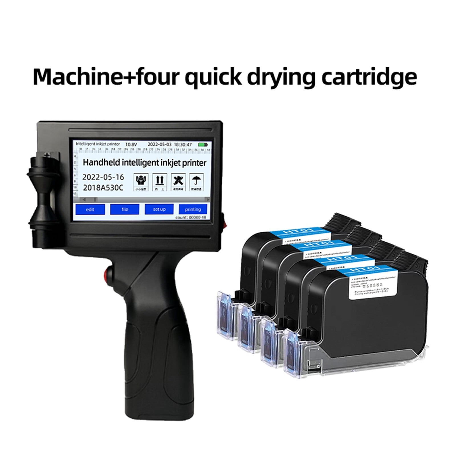 Portable handheld inkjet printer, batch number label pattern printer ...