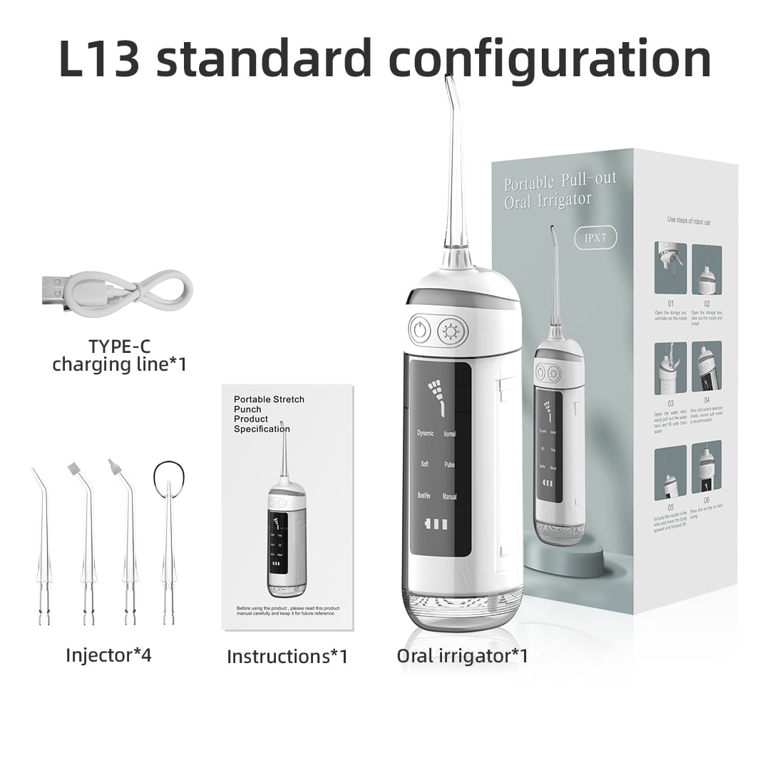 Portable oral irrigator rechargeable dental water jet flosser ...