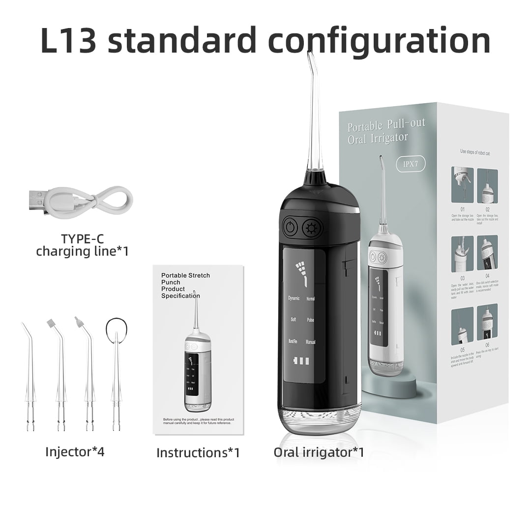 Portable oral irrigator rechargeable dental water jet flosser ...