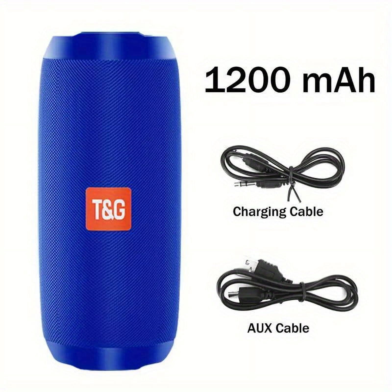 Portable outdoor wireless subwoofer, with charging cable and auxiliary ...