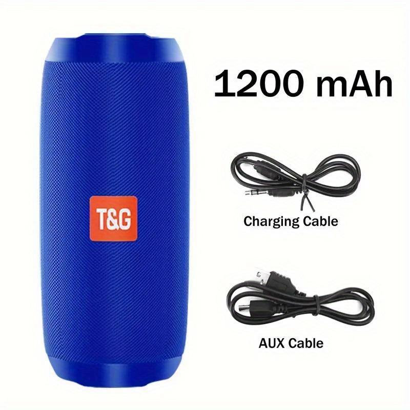 Portable outdoor wireless subwoofer, with charging cable and auxiliary ...