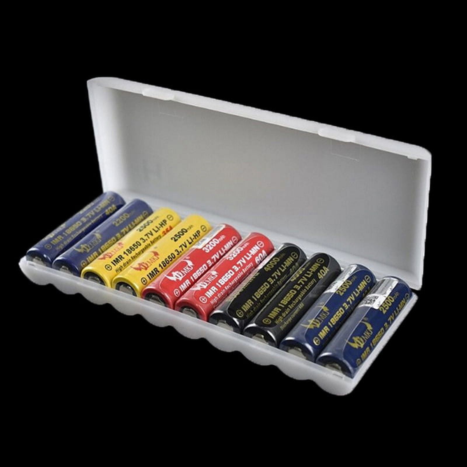 Portable plastic battery case cover holder storage box for 10pcs 18650 ...